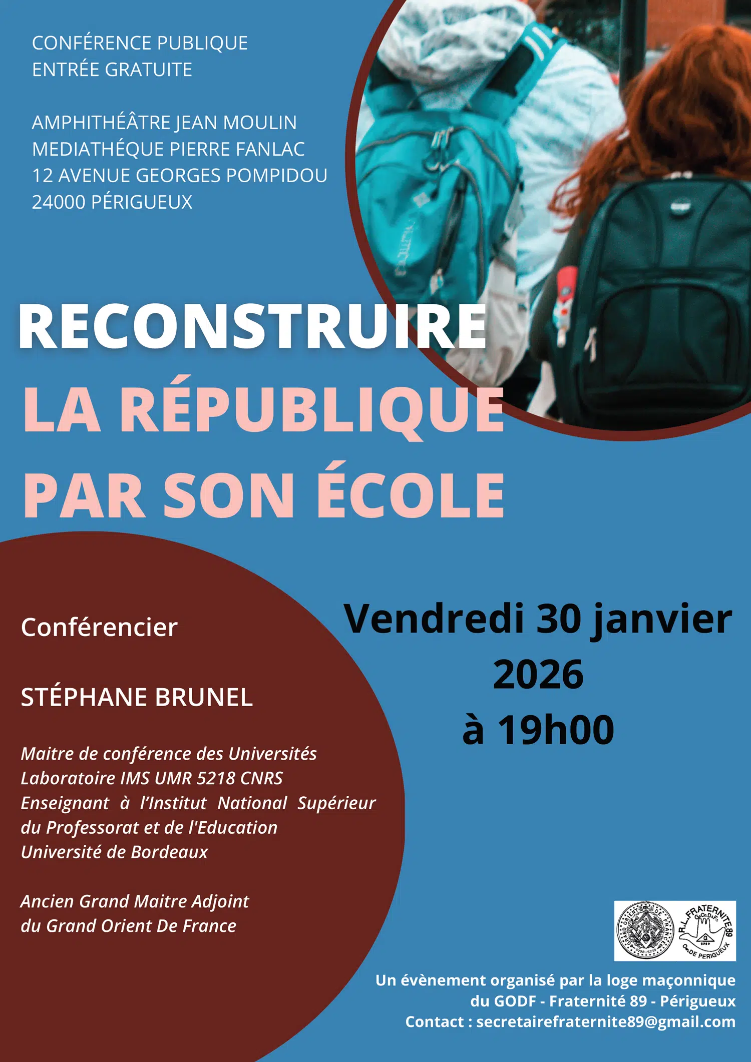 RECONSTRUIRE LA RÉPUBLIQUE PAR SON ÉCOLE : CONFÉRENCE PUBLIQUE ...