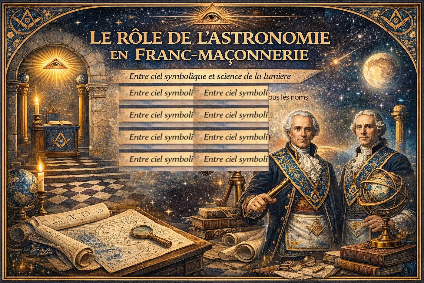 LE RÔLE DE L’ASTRONOMIE EN FRANC-MAÇONNERIE : ENTRE CIEL SYMBOLIQUE ET ...