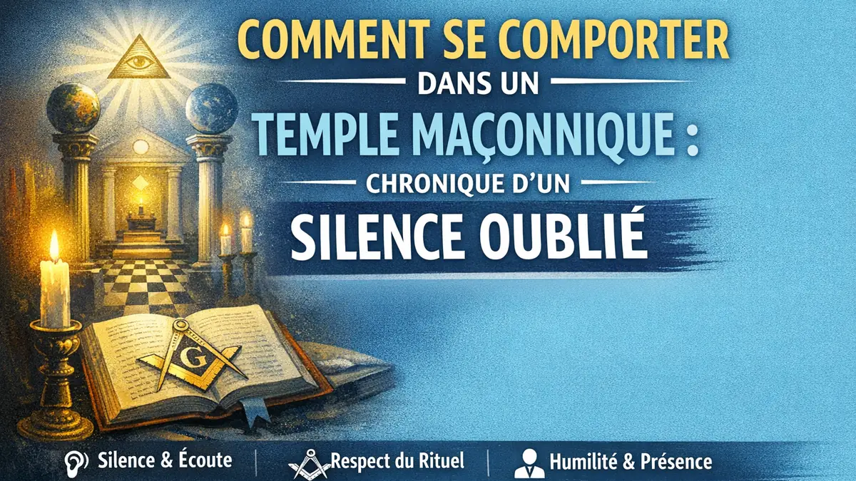 COMMENT SE COMPORTER DANS UN TEMPLE MAÇONNIQUE : CHRONIQUE D’UN SILENCE ...