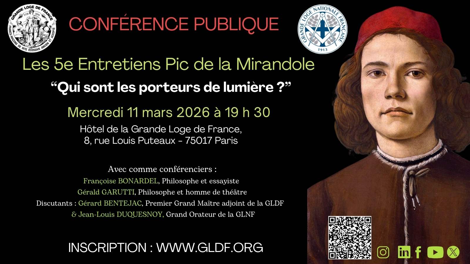LES 5e ENTRETIENS PIC DE LA MIRANDOLE – « QUI SONT LES PORTEURS DE ...