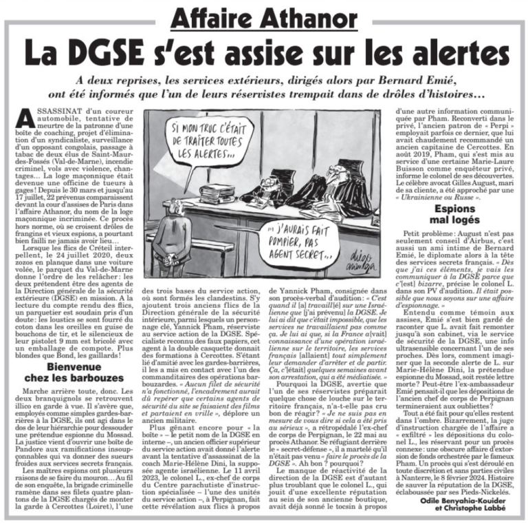 AFFAIRE ATHANOR : LA DGSE ALERTEE FACE AUX OMBRES D’UNE LOGE MAÇONNIQUE ...